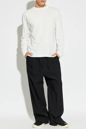 JIL SANDER Leather Lace-up Low Top Sneakers