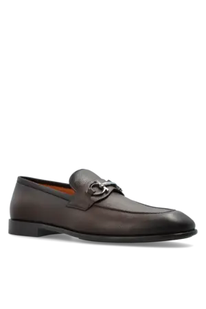 FERRAGAMO Foster Loafers With Horsebit Buckle - Brown