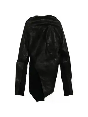 YEHUAFAN Panelled Leather Jacket