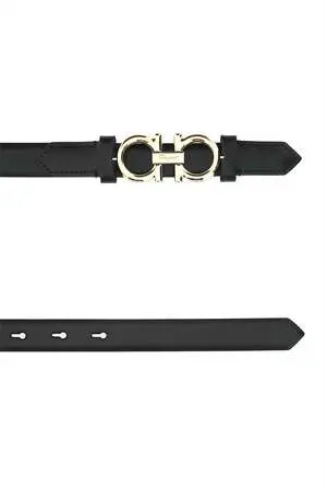 FERRAGAMO Gancini Buckle Leather Belt