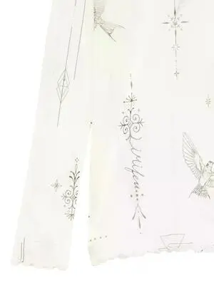 LIMI FEU Tattoo Print Tulle Turtleneck