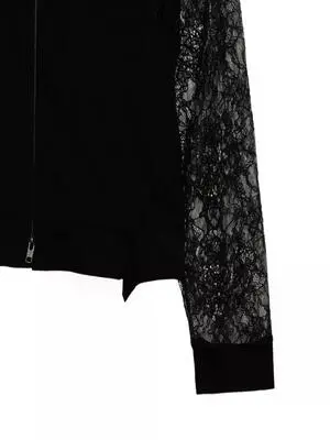 LIMI FEU Zip-up Hoodie With Lace Paneling