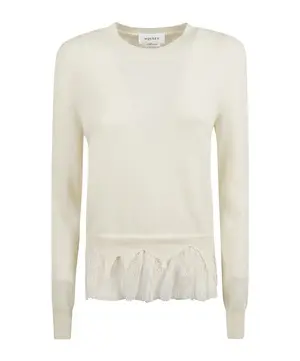 Alexander McQueen Cobweb Lace Wool Cashmere Sweater - /