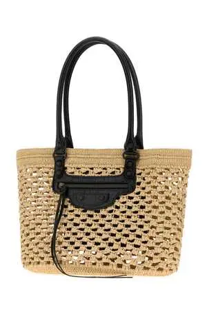 Balenciaga Raffia Medium Le City Bucket Bag - Brown