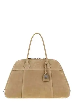 Miu Miu Beige Suede Shopping Bag - Brown