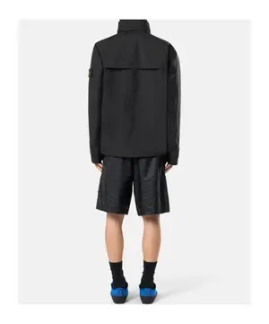 Stone Island Stand Collar Jacket With Ventilation Flaps And Patchwork Sleeves