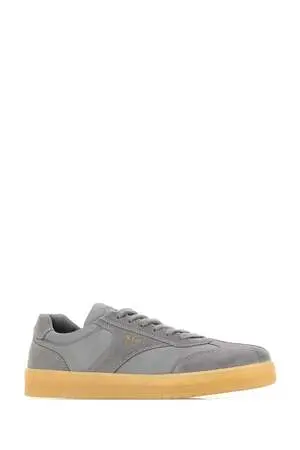Prada Suede And Re-nylon Sneakers - Gray