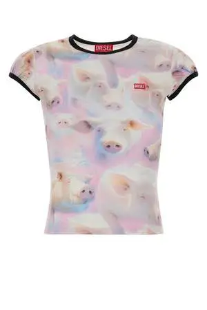 DIESEL® Printed Stretch Jersey T-shirt - Multicolor