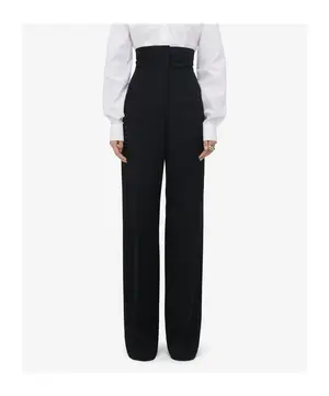 Alexander McQueen Wide-leg High-rise Tailored Trousers