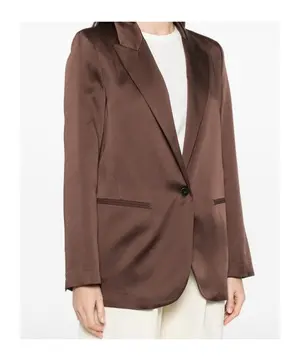 FORTE_FORTE Single-breasted Blazer - Brown