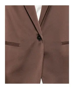 FORTE_FORTE Single-breasted Blazer - Brown