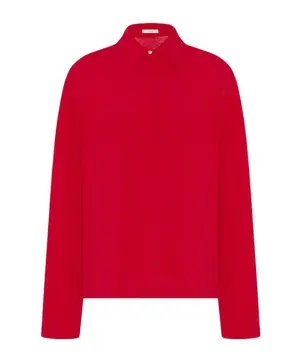 THE ROW Roddie Oversized Polo Top In Organic Cotton Jersey