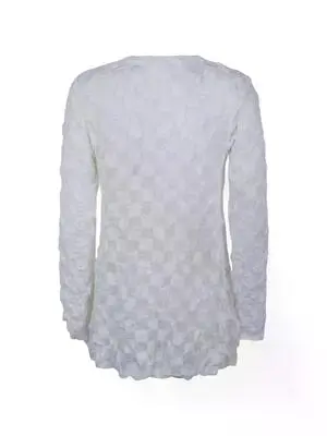Comme Des Garçons Textured Checkered Top