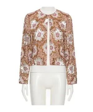 Valentino Garavani Embellished Floral Long Sleeve Jacket