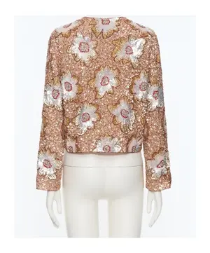 Valentino Garavani Embellished Floral Long Sleeve Jacket