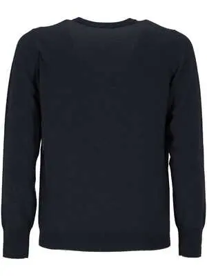 Soft Goat Crew Neck Long Sleeve Knitwear - Black