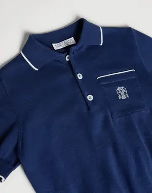 Brunello Cucinelli Logo Knit Polo Shirt