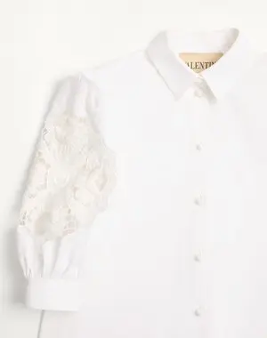 Valentino Garavani Embroidered Poplin Shirt