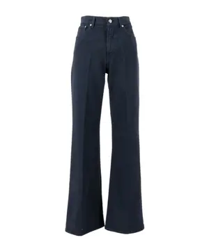 DONDUP Logo Patch Wide-leg Jeans - Black