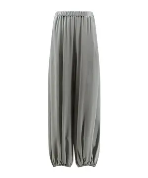 ALYSI Wide-leg Silk Drawstring Trousers