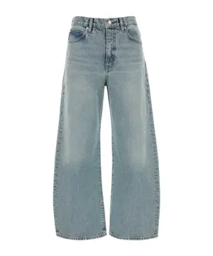 FRAME The Bow Wide-leg Jeans - Gray
