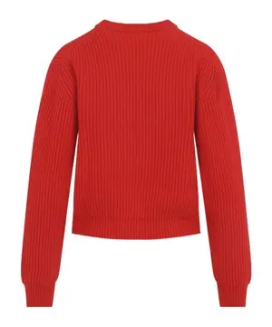 JIL SANDER Ribbed Crew Neck Knit Sweater
