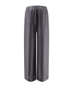 ALYSI Drawstring Wide-leg Pants - Grey