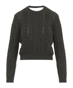 JIL SANDER Open-back Cable-knit Sweater