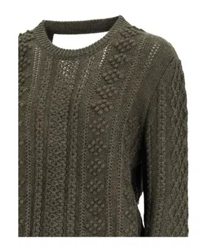 JIL SANDER Open-back Cable-knit Sweater