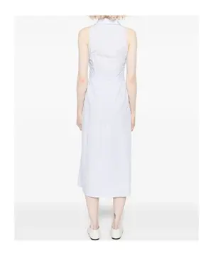 Patrizia Pepe Striped Belted Midi Dress - Blue