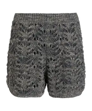 Brunello Cucinelli Sequin Shorts - Black