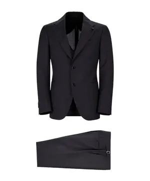 LARDINI Two-piece Wool Suit - Black