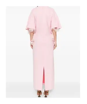 Alberta Ferretti Ruffled V-neck Maxi Dress