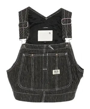 R13 Pinstripe Overalls - Black