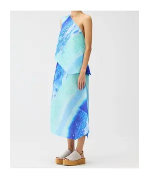 PLEATS PLEASE BY ISSEY MIYAKE Pleated One-shoulder Top