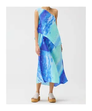 PLEATS PLEASE BY ISSEY MIYAKE Pleated One-shoulder Top