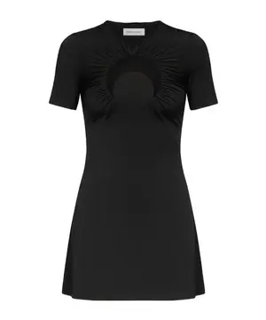 MARINE SERRE Moon Gathered Mini Dress