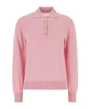 BLAZÉ MILANO Ribbed Polo Knit Top