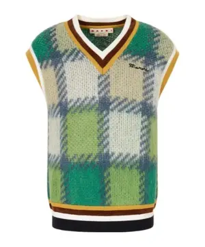 Marni Checked Mohair Vest