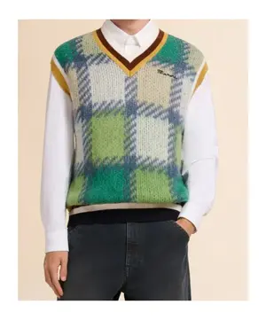 Marni Checked Mohair Vest
