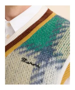 Marni Checked Mohair Vest