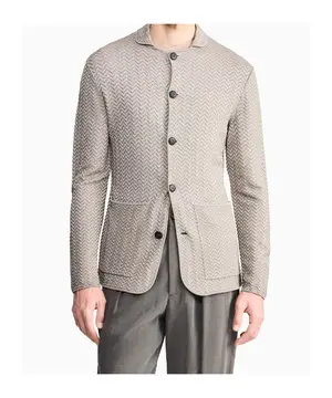 Giorgio Armani Chevron Knit Jacket