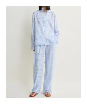 TOTEME Geometric Pattern Long Sleeve Shirt