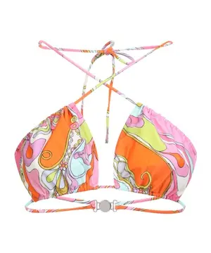 Emilio Pucci Printed Triangle Bikini Top - Multicolor