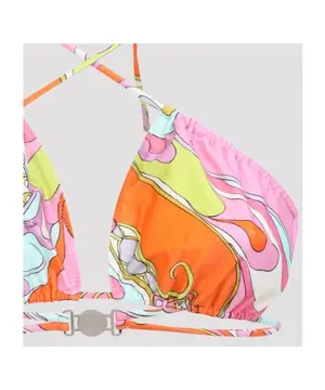 Emilio Pucci Printed Triangle Bikini Top - Multicolor