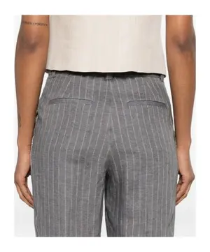 Peserico Pinstripe Pleated Trousers