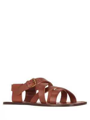 Saint Laurent Cheever Buckle-fastening Flat Sandals