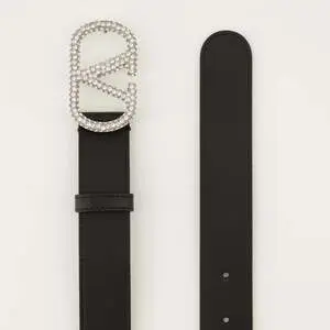 Valentino Garavani Vlogo Signature Embellished Leather Belt