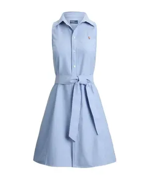 Women's Knit Bodice Poplin Skirt Dresses