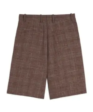 JIL SANDER Pleated Check Shorts